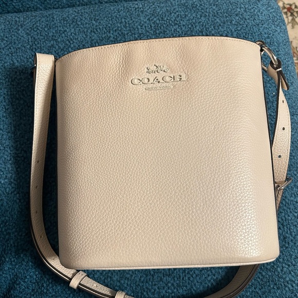 Coach | Bags | Coach Ivory Leather Shoulder Bag | Poshmark